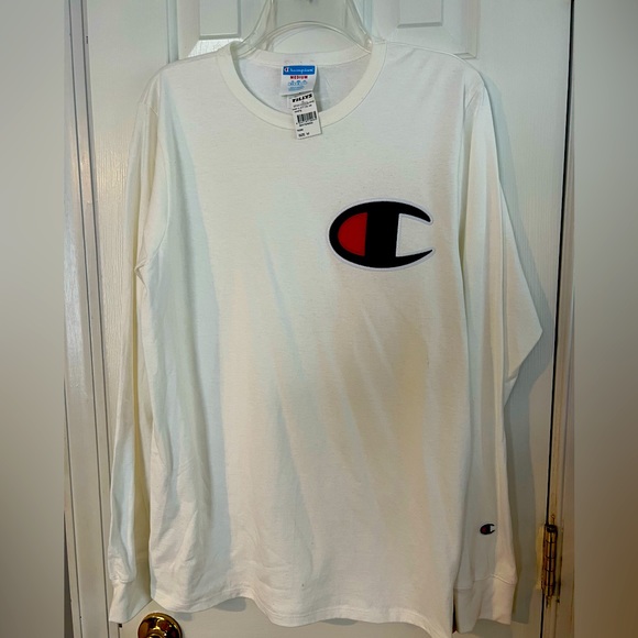 Champion | Shirts | Nwt Mens White Champion Long Sleeve Tee | Poshmark
